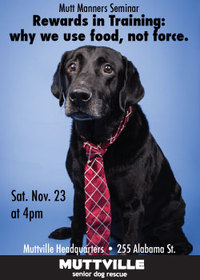 Mutt Manners Seminar: "Rewards in training - Why we use food, not force ...
