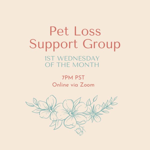 Pet Loss Support Group (1st Wednesday of the month) | Muttville