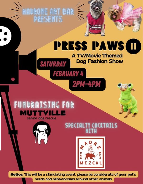 Press Paws: a TV/Movie Themed Dog Fashion Show | Muttville