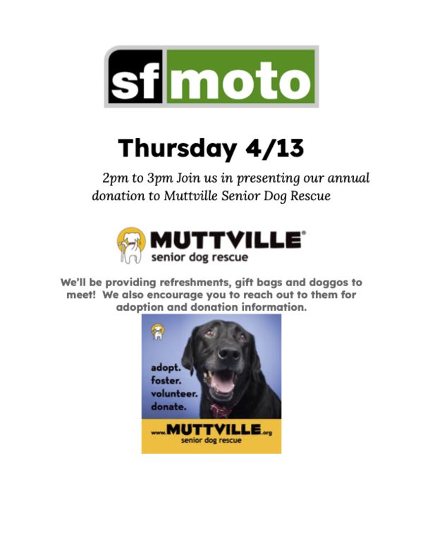 Muttville Visits SF MOTO | Muttville