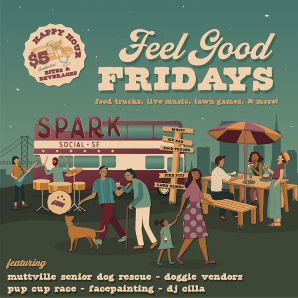 Happy Hour at Spark Social Mission Bay | Muttville